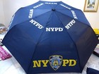 NYPD RAIN UMBRELLA COMPACT TRI FOLD BLUE STURDY CITY of New York police ...
