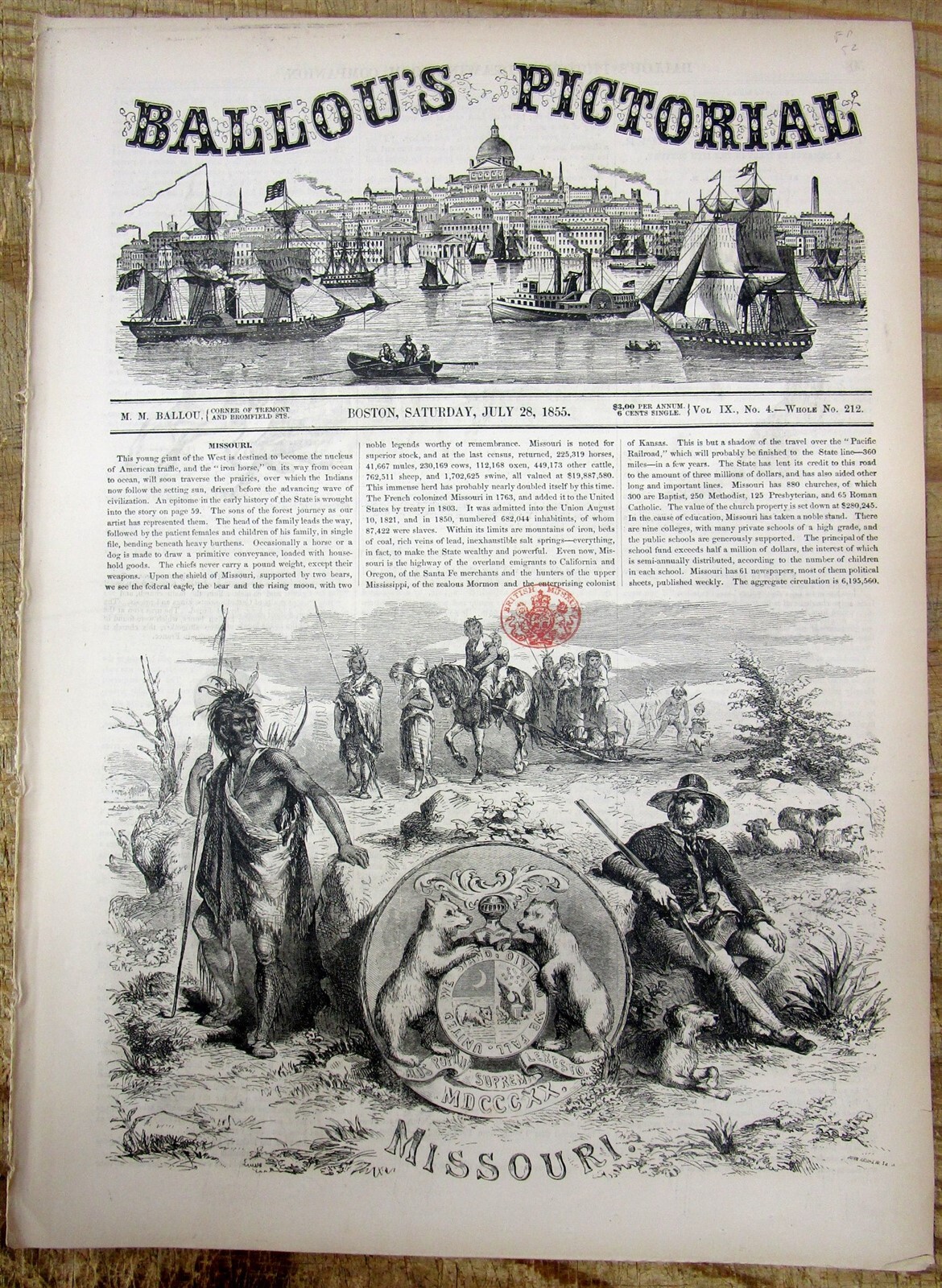 1855 newspaper w EARLY MAP of SANDWICH ISLANDS Hawaii + Display ...