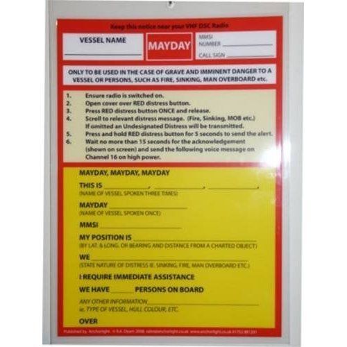 VHF DSC Mayday Procedure Card by Robert Dearn (Cards, 2008) online ...