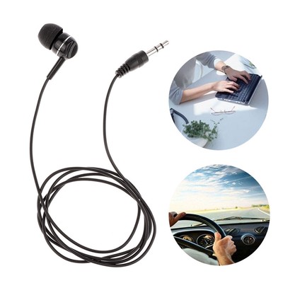 2xUniversal 3.5mm Single Side Headset In Ear Mono Wire Earbud Earphone ...