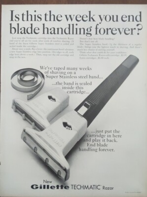 1966 vintage Gillette Techmatic Razor print ad | eBay