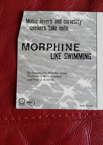 Morphine - Like Swimming 1997 Rykodisc Promo Stickers w/Toploader ...