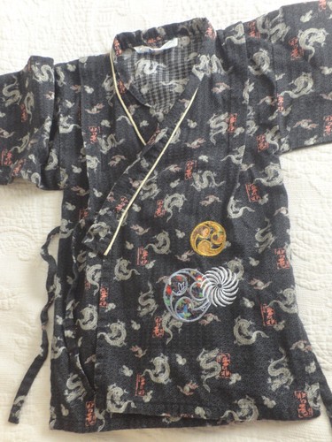 Dragons and Chinese symbols child's size Robe -Karate style Cobra kai ...