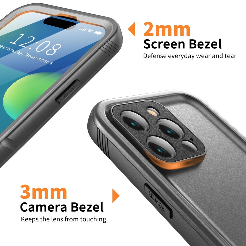 Waterproof Shockproof Phone Case for iPhone 16 14 11 13 12 15 Pro Max 7 ...