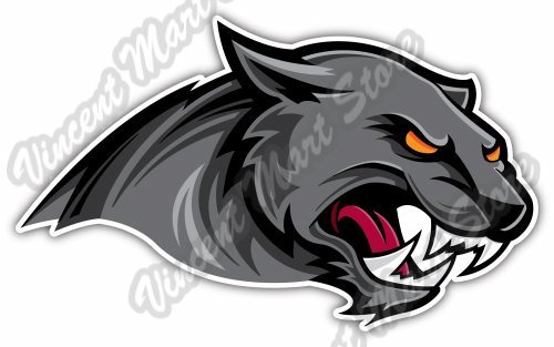 Puma Panther Cougar Black Cat Angry Car Bumper Vinyl Sticker Decal 6"X3 ...