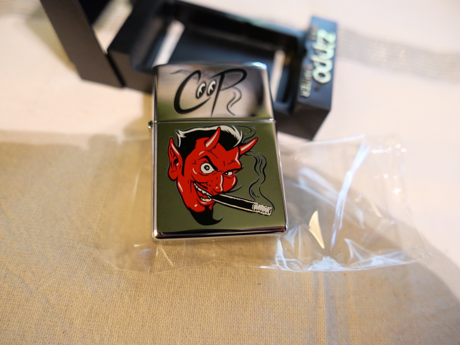 ZIPPO COOP DEVIL HP CHROME LIGHTER 2002 | eBay