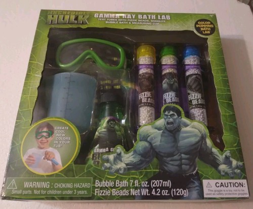 THE INCREDIBLE HULK Gamma Ray Bath Lab Set, Marvel New in unopened box ...