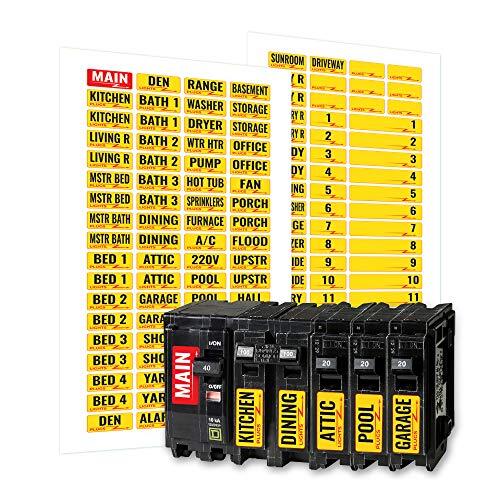 Circuit Breaker Box Labels – 129 Weatherproof Fuse Box Stickers | eBay