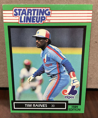 TIM RAINES 1989 KENNER STARTING LINEUP CARD - MONTREAL EXPOS | eBay