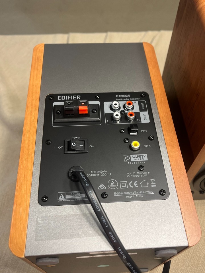 Edifier R1280DB Powered Wireless Bluetooth Bookshelf Speakers Optical ...