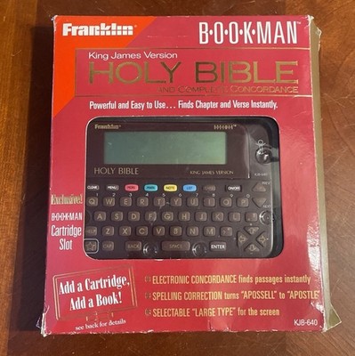 Franklin Bookman KJV Holy Bible Kjb-640 Used Tested Working In Open Box ...