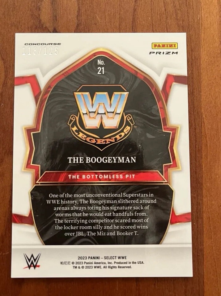 2023 Panini Select WWE - Boogeyman /125 - White Prizm | eBay