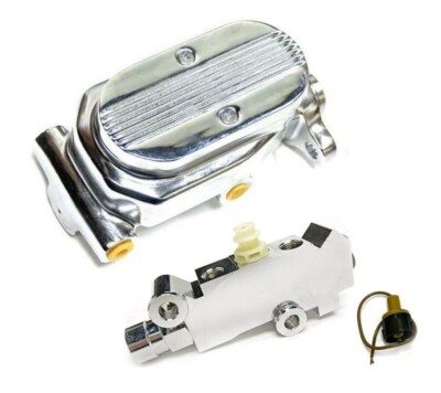 GM Chrome Disc Disc Aluminum Ball Milled Master Cylinder & Chrome Prop ...