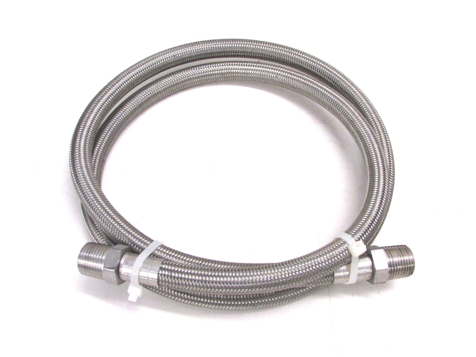 60" BRAIDED STAINLESS STEEL SUPPLY LINE, 1/2" MALE THREADS | eBay