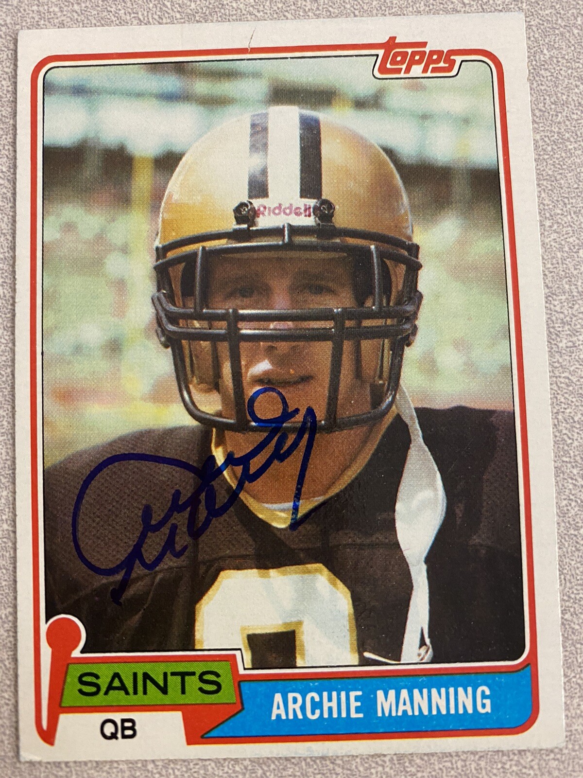 Archie Manning signed NEW ORLEANS SAINTS card 1981 TOPPS | eBay
