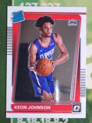 Keon Johnson RR,RC 2021 Donruss Optic Los Angeles Clippers #192 | eBay