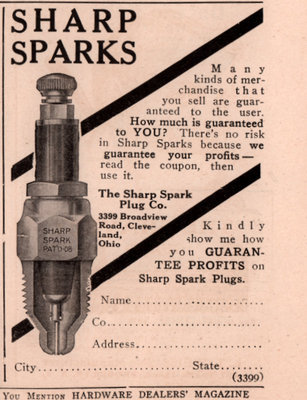 1914 AD SHARP SPARK PLUG CO AUTO | eBay