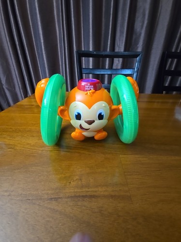 Bright Starts Roll & Glow Monkey Toy with Lights and Melodies, Ages 6 ...