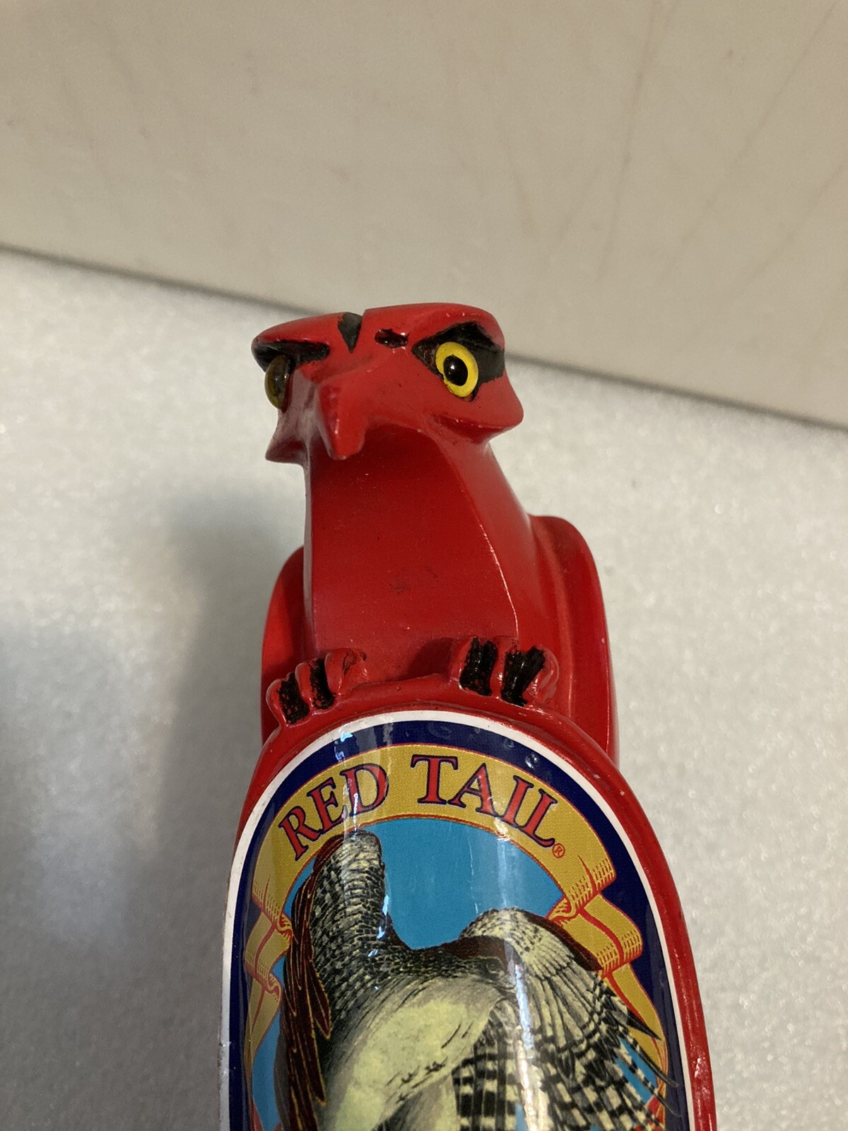 MENDOCINO BREWING RED TAIL ALE RED HAWK draft beer tap handle ...