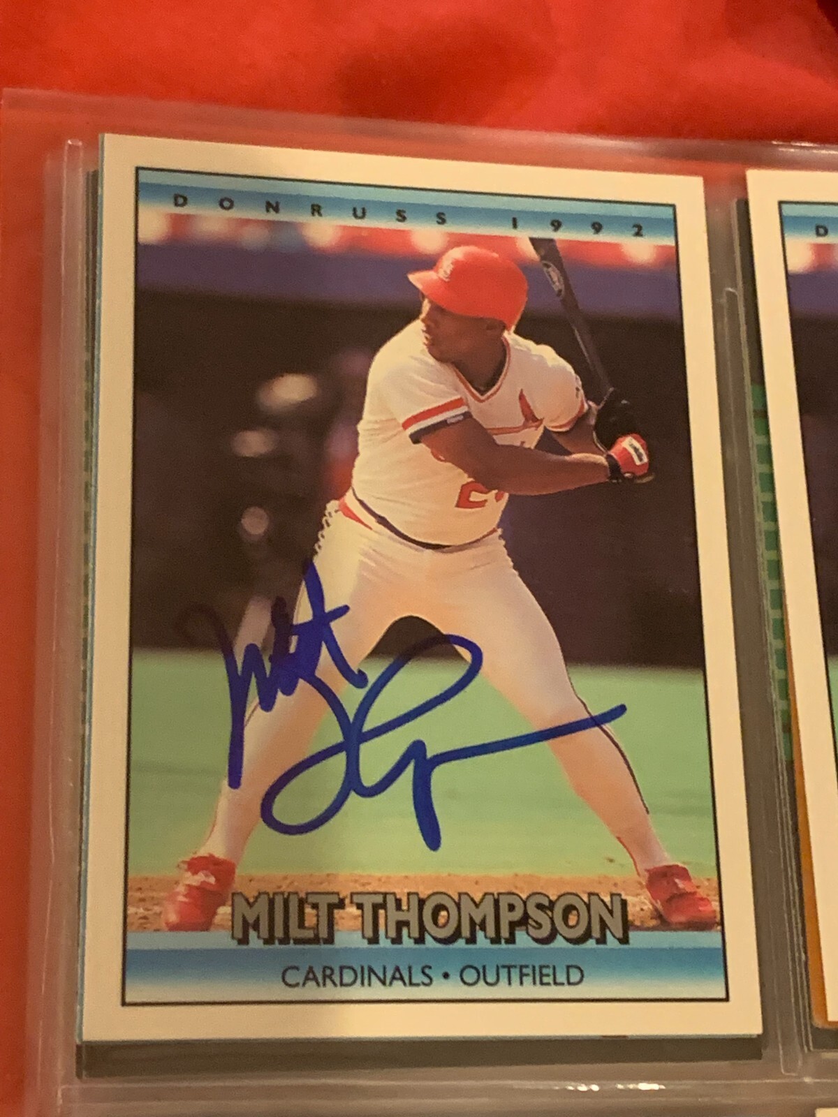 MILT THOMPSON AUTOGRAPHED SIGNED 1992 DONRUSS CARD PHILLIES COA | eBay