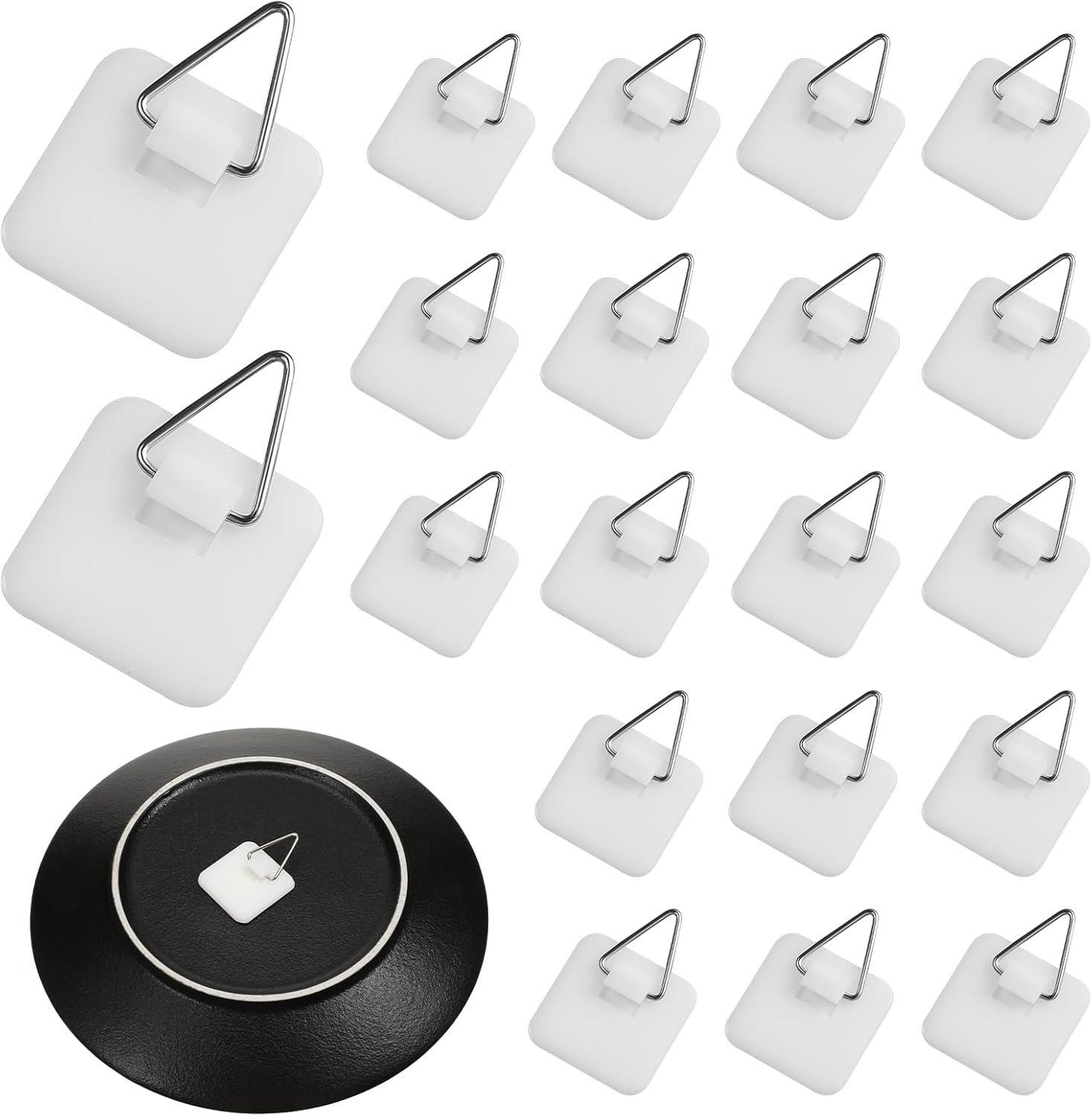 20 Pack Invisible Adhesive Plate Hanger, Invisible Adhesive Picture ...