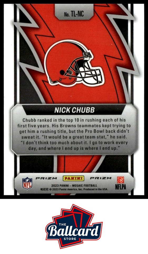 2023 Panini Mosaic #TL-NC Nick Chubb Thunder Lane Mosaic Green | eBay