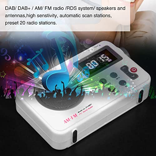 Portable AM/FM Radio, Digital Shower Radio Battery Operated, Mini ...