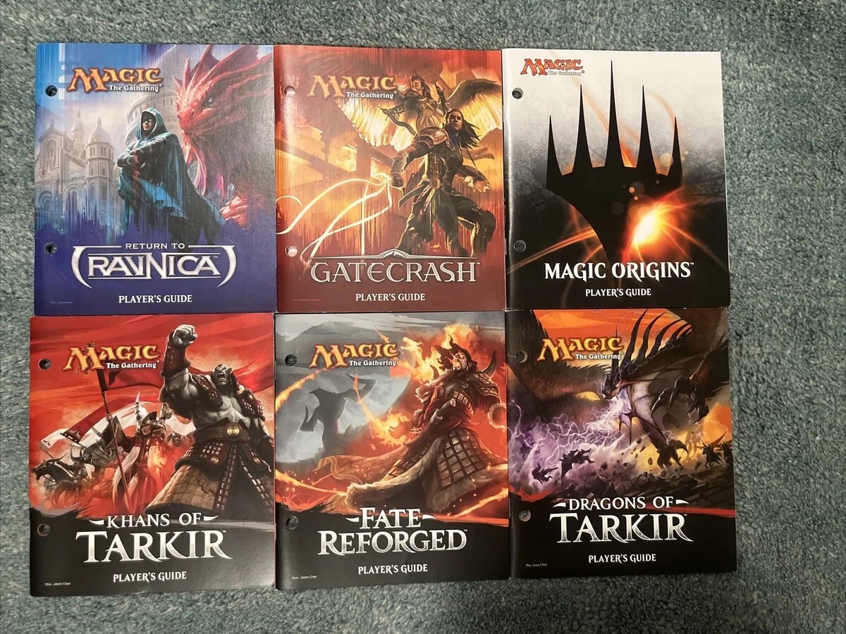 MTG Players Guide Lot Of 6 Books Khans Of Tarkir Dragons Fate Ravnica ...