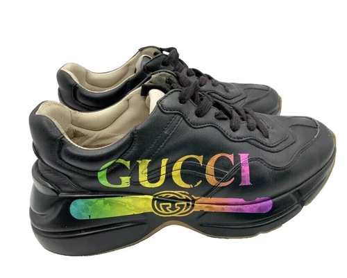 GUCCI Rhyton Iridescent Rainbow Logo Sneaker SIZE 6 | eBay