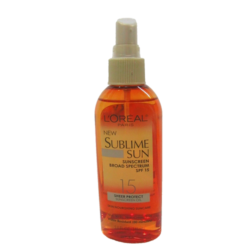 L'Oreal Sublime Sun Sheer Protect SPF 15 Broad Spectrum 5oz Sunscreen ...