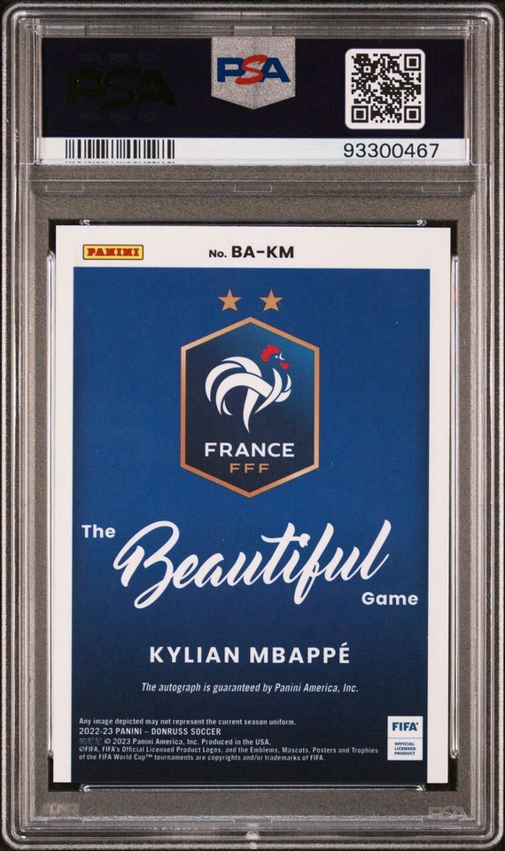 2022-23 Donruss FIFA Kylian Mbappe Beautiful Game Auto Psa 10 Gem ...