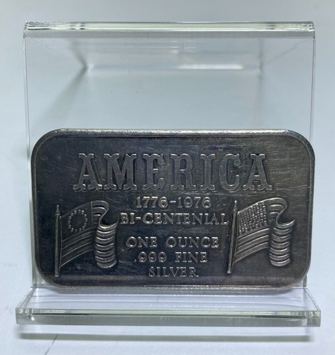 1976 America Bicentennial 1 oz .999 Fine Silver Bar | eBay