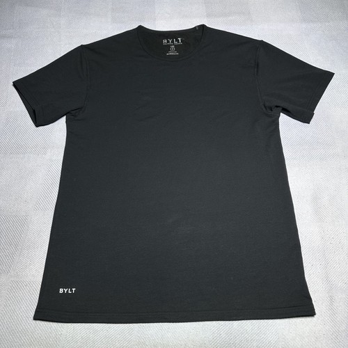 BYLT Premium Basics Black Lux T-Shirt Mens Sz Medium Performance Active ...