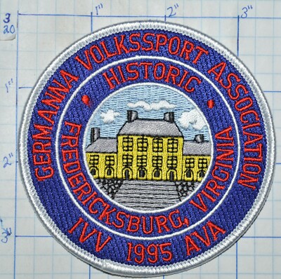 VIRGINIA FREDERICKSBURG GERMANNA VOLKSSPORT ASSOC 1995 IVV AVA WALKING ...