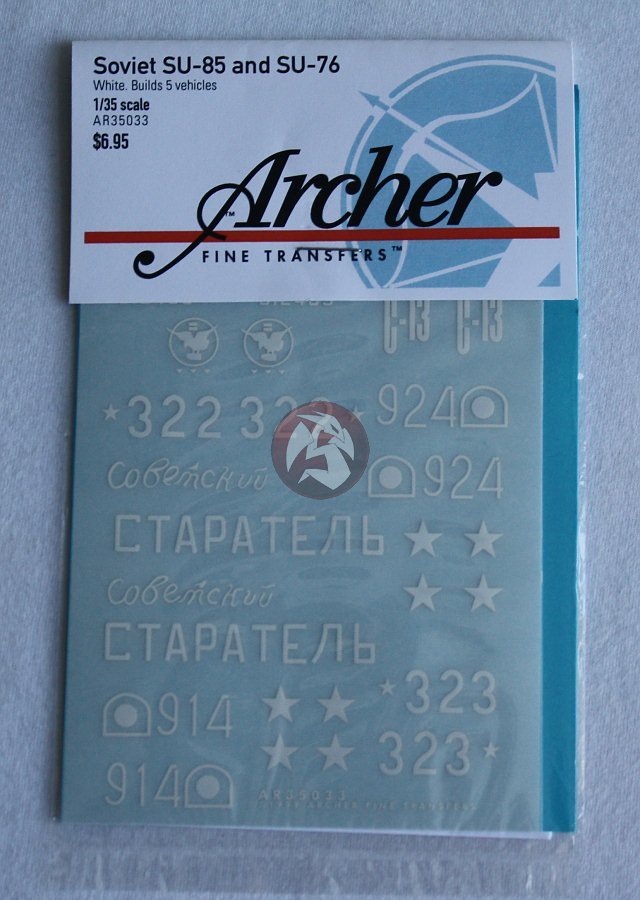 Archer 1/35 Russian SU-85 & SU-76 SPG WWII Turret Markings WWII (5 veh ...