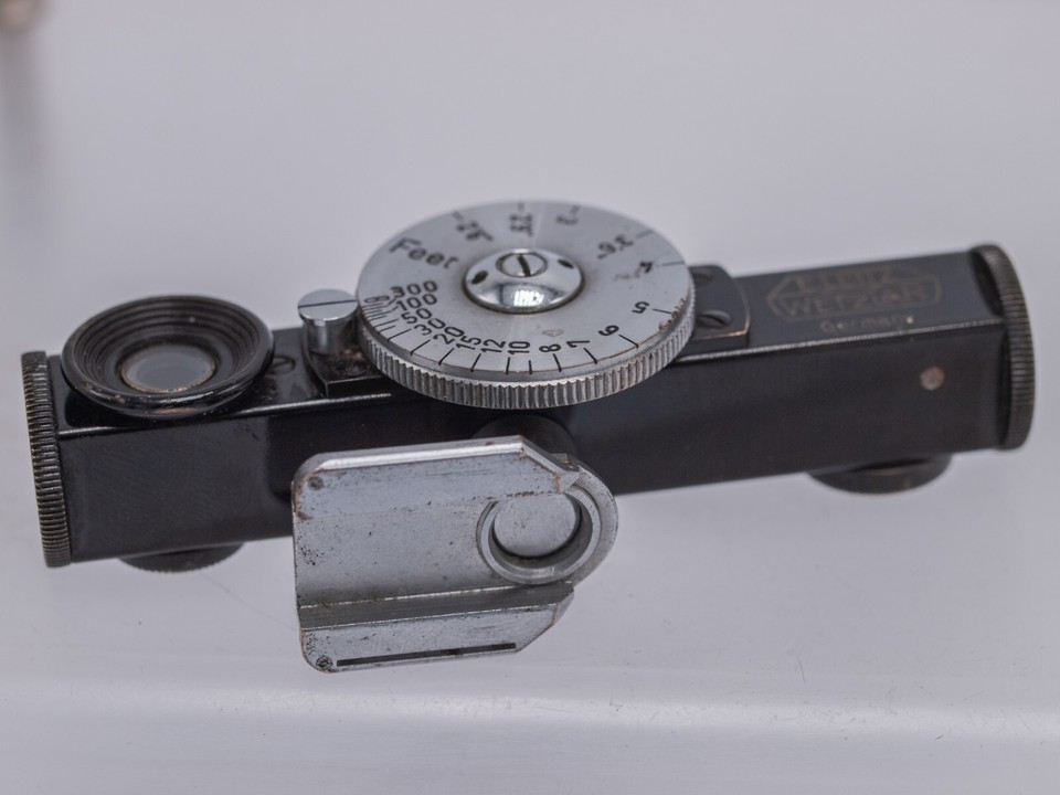 Leitz Leica FOKOS External Shoe Mounted Rangefinder Black Paint w/ Rare ...