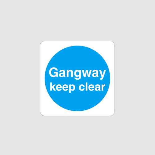 Aluminium Keep Gangway Clear Sign | eBay