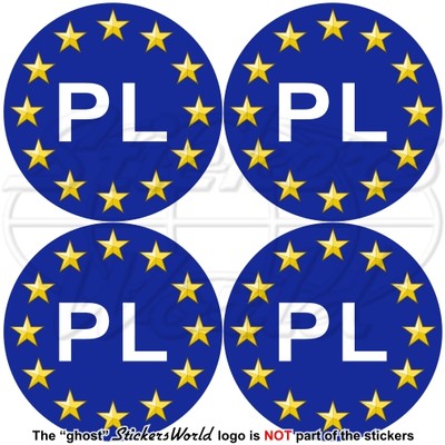 EUROPEAN UNION-PL Roundels Europe-Poland EU-Polish 50mm (2") x4 Decals ...