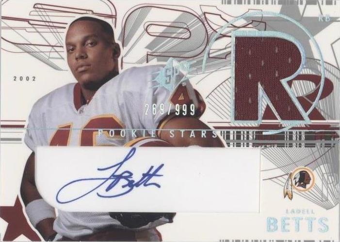 2002 SPx - Rookie Stars Ladell Betts #154 /999 (AU, MEM, RC) for sale ...