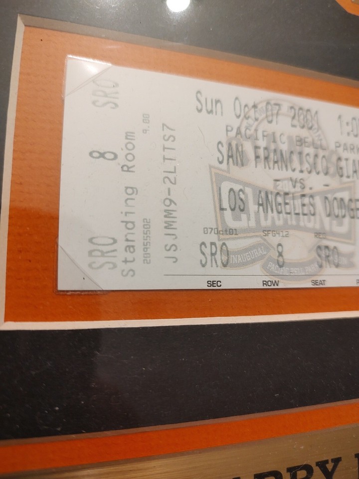 Framed BARRY BONDS Signed 8x10 Photo BONDS HOLO Home Run 73 Display ...