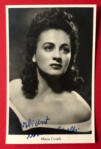 Schauspieler Foto AK um 1956 Maria Corelli mit Original Unterschrift ...