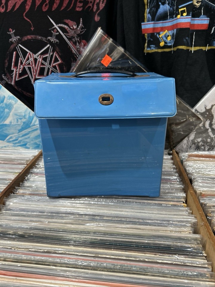 Vintage Plastic 45 Rpm Record Case Modern Blue 7” | eBay