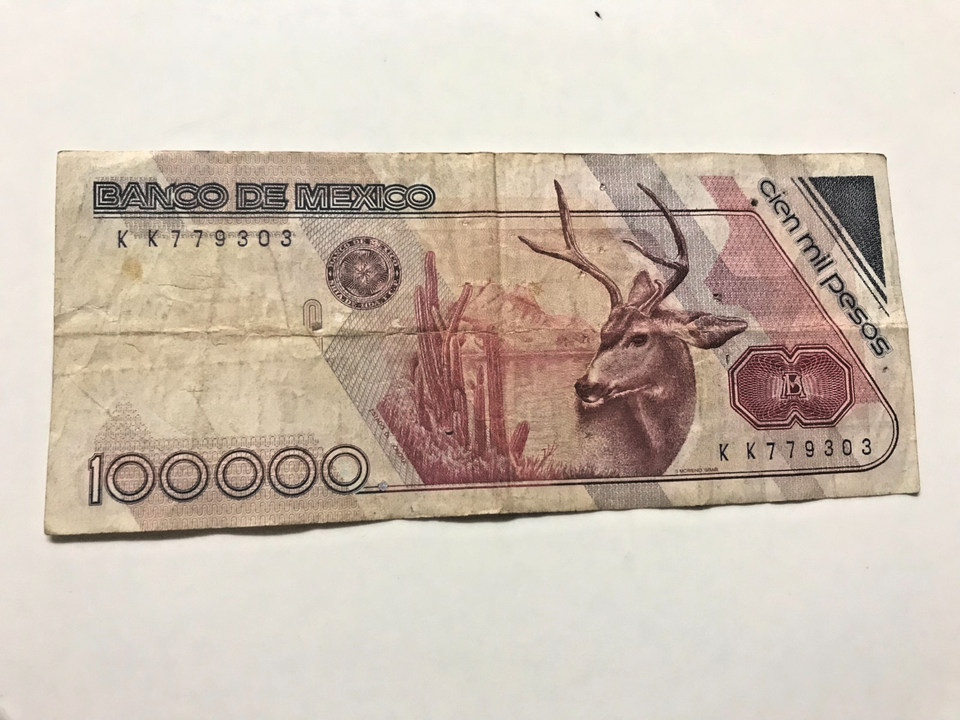Mexican 1988 100.000 pesos Banknote Paper Money | eBay