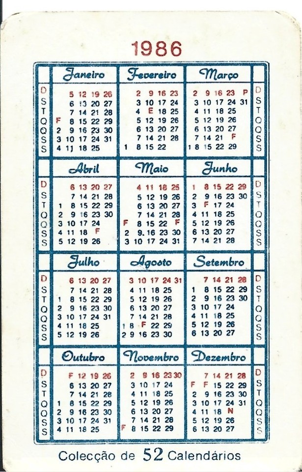 ⭕VTG Formula 1 FRANÇOIS HESNAULT pocket calendar 1986 F1 pilot | eBay