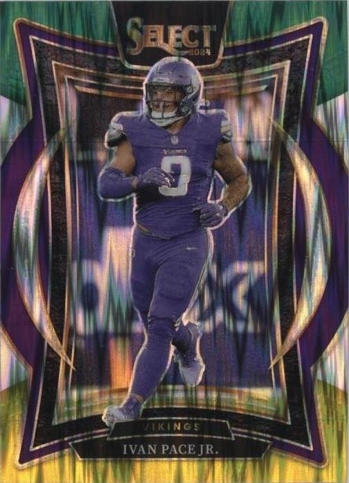 2024 Panini Select - Concourse Ivan Pace Jr. #62 Green & Yellow Shock ...
