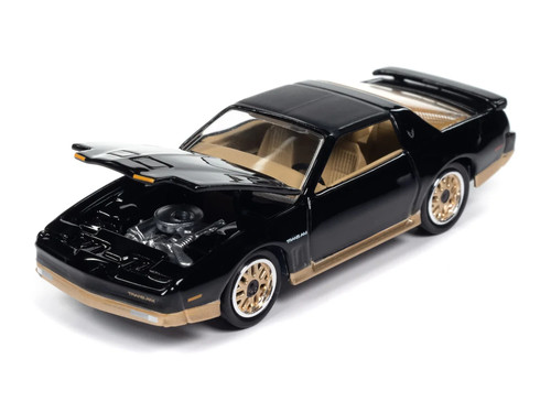Johnny Lightning 1987 Pontiac Trans Am Gloss Black w/Gold Lower 1:64 ...