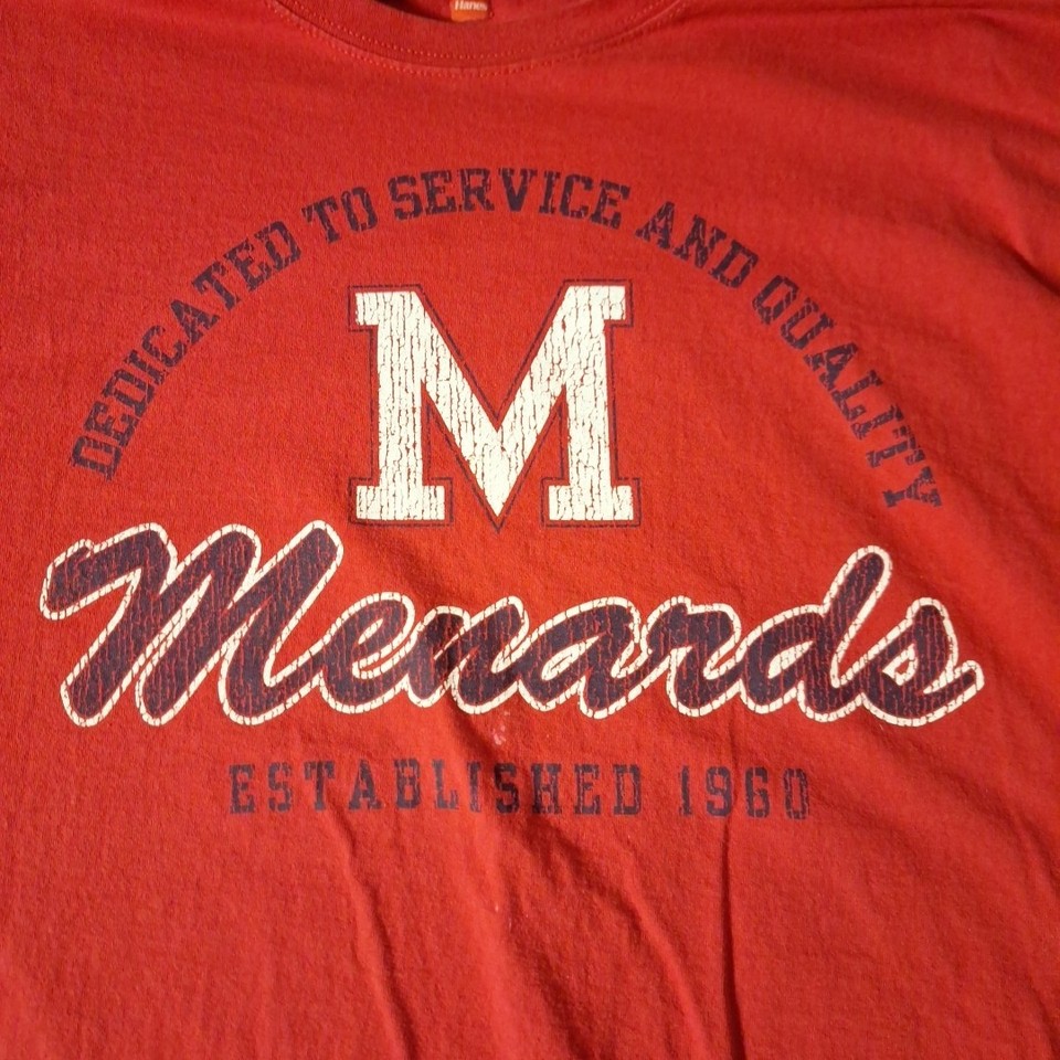 Menards Contractor Wisconsin Chain Construction T-Shirt Size XL Red ...