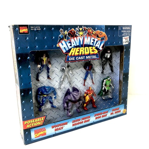 Marvel Heavy Metal Heroes 8 Pack Diecast Figures Toybiz 1998 #48480 | eBay