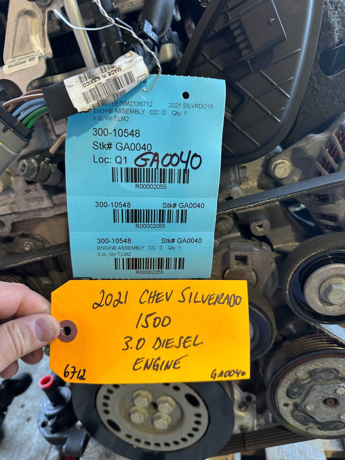 21 CHEVROLET GMC 1500 YUKON SUBURBAN 3.0 DURAMAX DIESEL ENGINE MOTOR ...