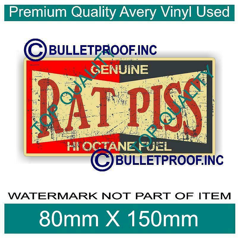 RAT PISS RACING FUEL DECAL STICKER VINTAGE AMERICANA HOT ROD RAT ROD ...